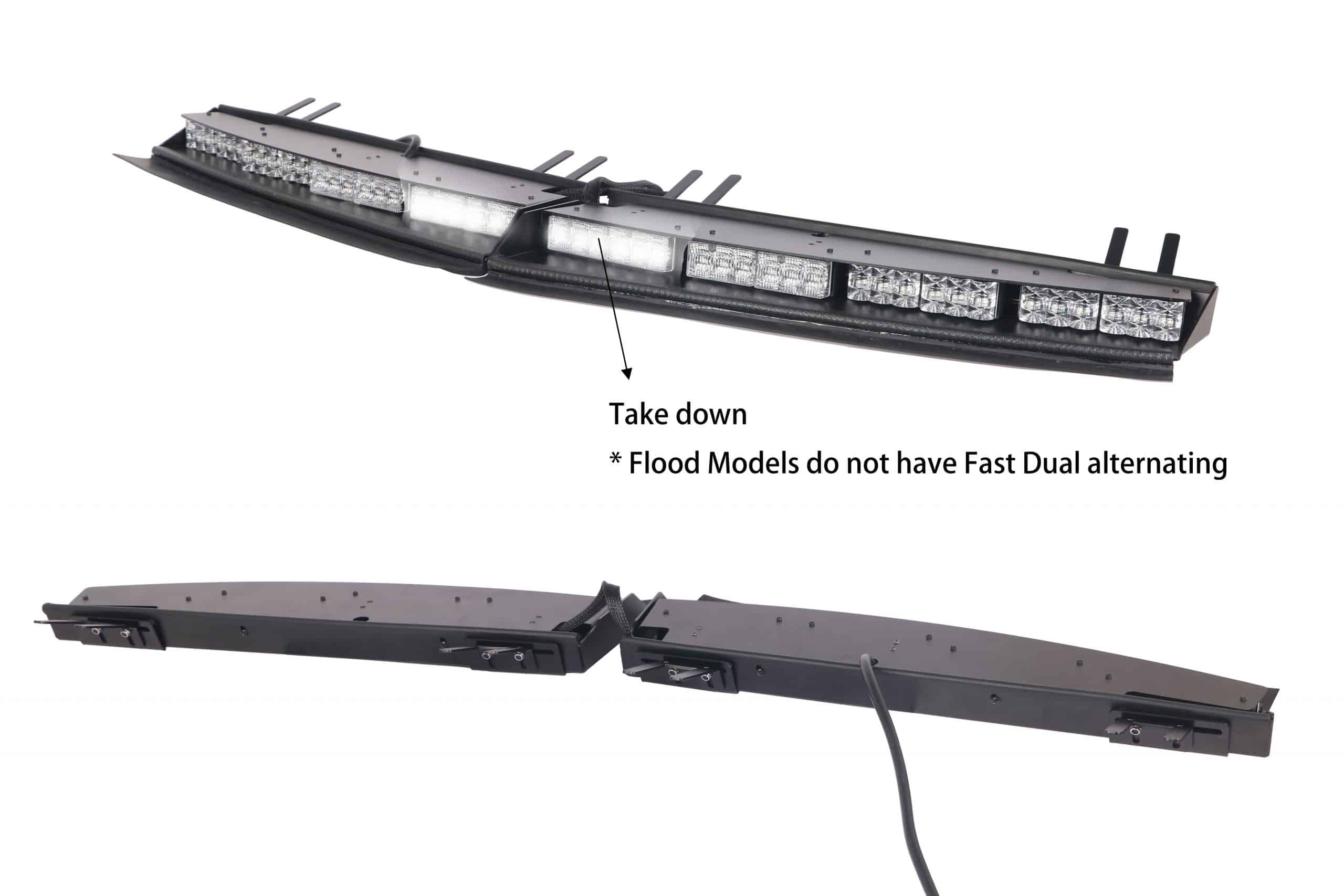 Windshield Light Bar, Police light bar, Visor light bar - Hawksmotolights